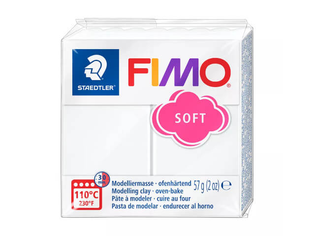 Fimo Soft 57gr Blanco (nº 0) | Pasta de modelar – Arcilla de Metal
