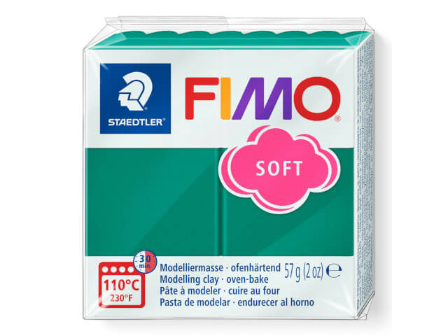 Fimo Soft 57gr Verde Esmeralda (nº 56) – Arcilla de Metal